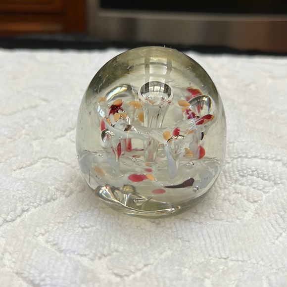 Accents | Small Clear Glass Paperweight With Clear Glass Mushroom ...